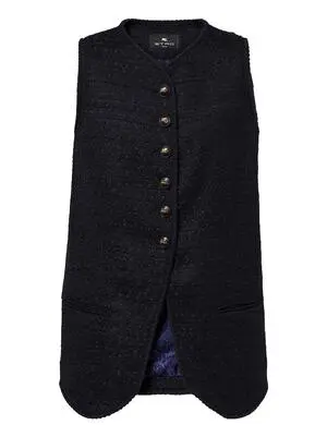 Etro Wool-blend Vest - Blue
