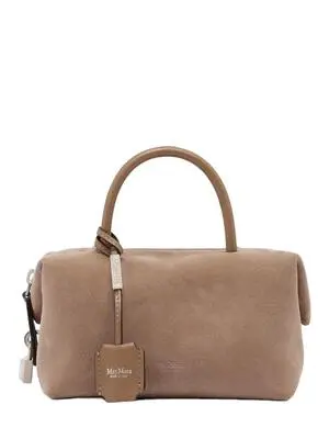 Max Mara Small Suede Top-handle Bag - Beige