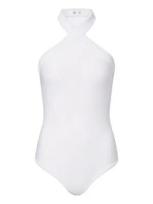 Balmain Knitted Halterneck Bodysuit - White