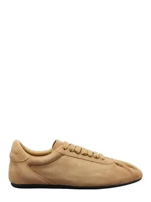 Dolce & Gabbana Soft Ballet Suede Lace-up Sneakers - Beige
