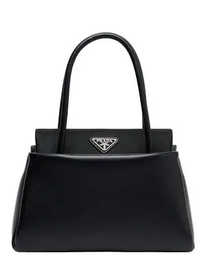 Prada Small Leather Shoulder Bag - Black