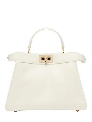 Fendi Peekaboo® Small Leather Top-handle Bag - White