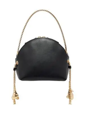 Erdem Flora Leather Shoulder Bag - Black