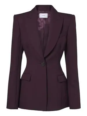 Alex Perry Virgin Wool Blazer - Purple