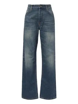 Miu Miu Faded Straight Leg Jeans - Blue