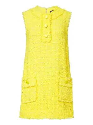 Dolce & Gabbana Cotton-blend Tweed Minidress - Yellow