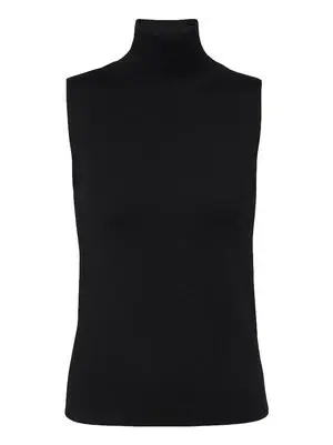 Extreme Cashmere N°502 Cotton And Cashmere Turtleneck Top - Black