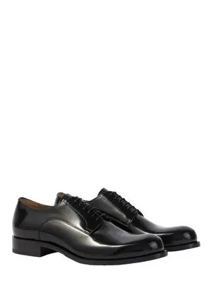 CHRISTIAN LOUBOUTIN Moustachou Leather Derby Shoes - Black