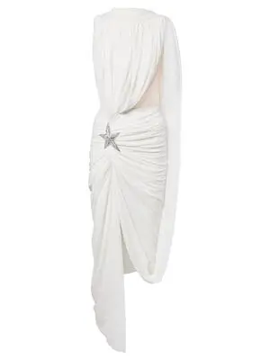 David Koma Asymmetric Draped Embellished Mini Dress - White