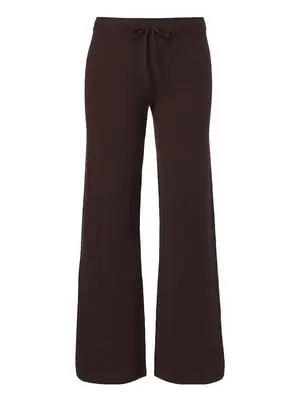 The Upside Cashmere-blend Wide-leg Pants - Brown