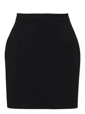 Alessandra Rich Wool-blend Crêpe Mini Skirt - Black