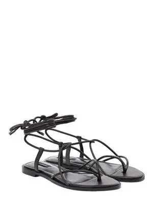 A.emery Odine Leather Thong Sandals - Brown