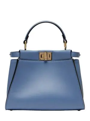 Fendi Peekaboo Mini Leather Top-handle Bag - Blue