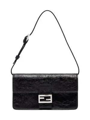 Fendi Mini Leather Shoulder Bag - Black
