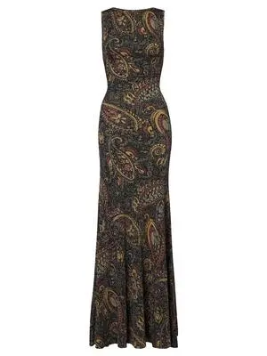 ETRO Etro Printed Ribbed-Knit Maxi Dress