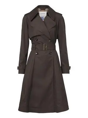 Burberry Cotton Gabardine Trench Coat - Brown