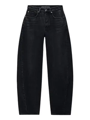 Alexander Wang Crystal Embellished Mid Rise Jeans - Grey