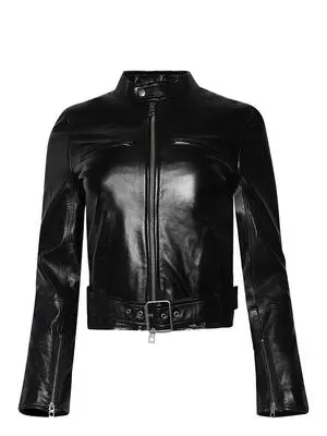 Loewe Leather Biker Jacket - Black