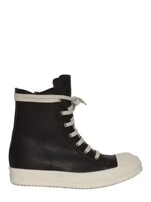 Rick Owens Tower High Sneakers In Grease - Grey