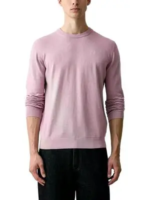 Karl Lagerfeld Logo-embroidered Crew Neck Sweater - Pink