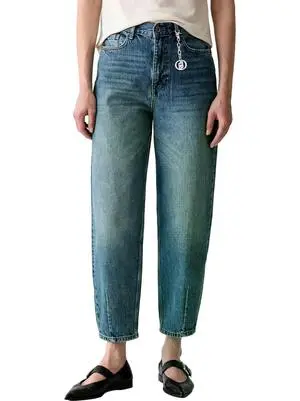 Liu Jo Logo Plaque Whiskered Jeans - Blue