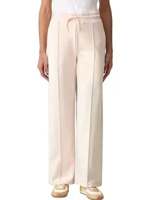 Guess Drawstring Pintuck Wide Leg Track Pants - Pink