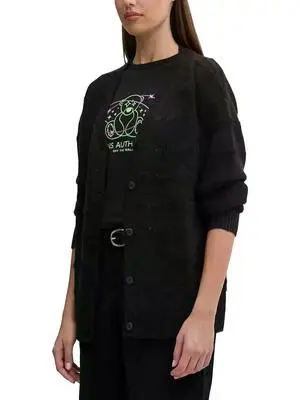 VANS Fuzzy-knit V-neck Cardigan - Black