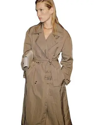 REFORMATION Nolan Trench Coat - Brown
