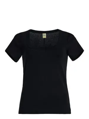 FLORE FLORE Lulu Cotton Baby Tee - Black