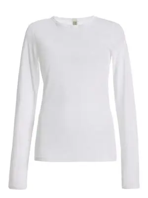 FLORE FLORE Olivia Long-sleeved Cotton Top - White
