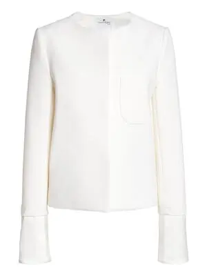 COURREGES Tailored Satin Jacket - White