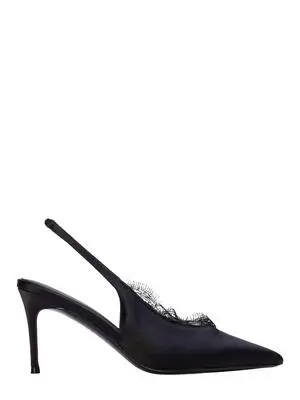 BLACK SUEDE STUDIO Black Suede Studio Royale Satin Pumps
