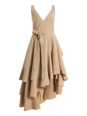 CO Co Asymmetric Layered Cotton Tank Dress