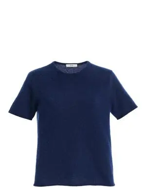 Co Short Sleeve Cashmere Silk T-shirt - Blue