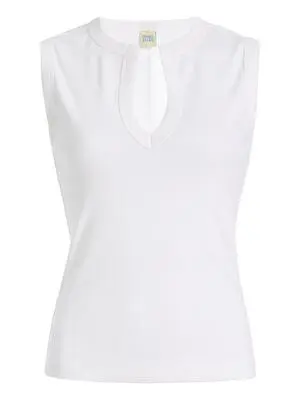 FLORE FLORE Iman Cotton Tank Top - White