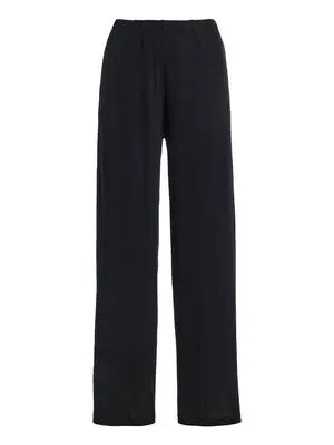 FLORE FLORE Sophie Cotton Straight-leg Pants - Black