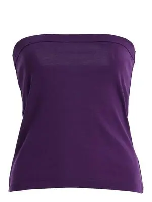 FLORE FLORE Cotton Bandeau Top - Purple