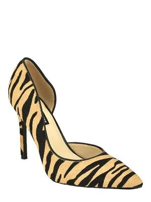 Nine West Folowe Genuine Calf Hair D'orsay Pump - Medium Brown/black