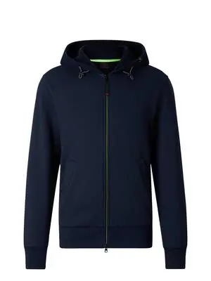Bogner Kano Cotton Jersey Jacket With Velour Accents - Navy