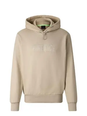Bogner Kristan Cotton Hoodie With Velour Accents - Beige