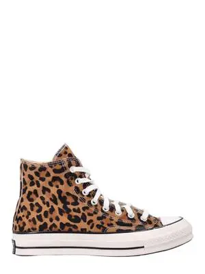CONVERSE Chuck 70 Leopard Pony Hair High-top Sneakers - Marrone