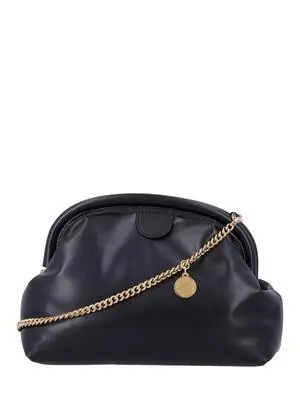 Stella McCartney STELLA MCCARTNEY Mini Falabella Pouch Convertible Chain Strap Handbag Nero
