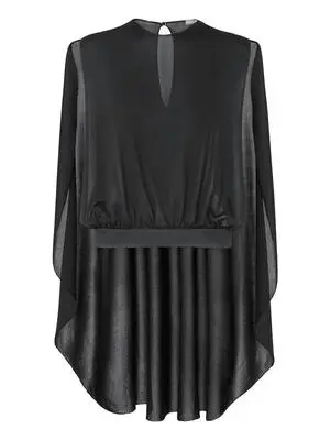 Fendi Sleeveless Silk Satin Top - Black