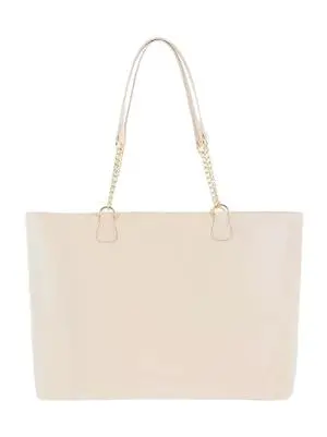 Moschino Plaque Chain-link Shoulder Bag - Neutrals