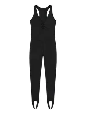 Splits59 Darci Airweight Ruched Stirrup Jumpsuit - Black