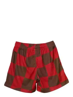 ERIC EMANUEL Checked Track Shorts - Red
