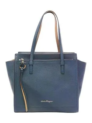 FERRAGAMO Amy Gancini Tote Bag - Blue