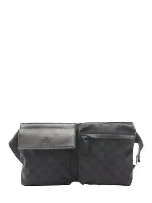 Gucci 2000s Gg Canvas Belt Bag - Black