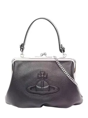 VIVIENNE WESTWOOD Leather Granny Frame Handbag - Black
