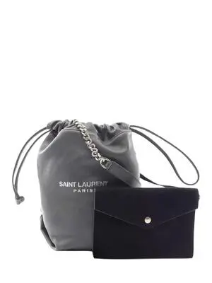 Saint Laurent Small Teddy Bucket Bag - Grey